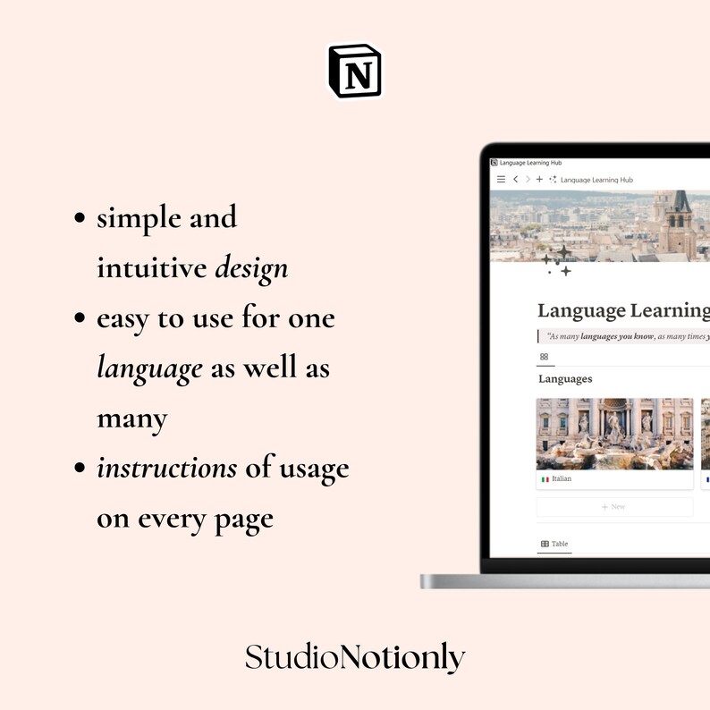 Language Learning Notion Template Language Learning Planner - Etsy