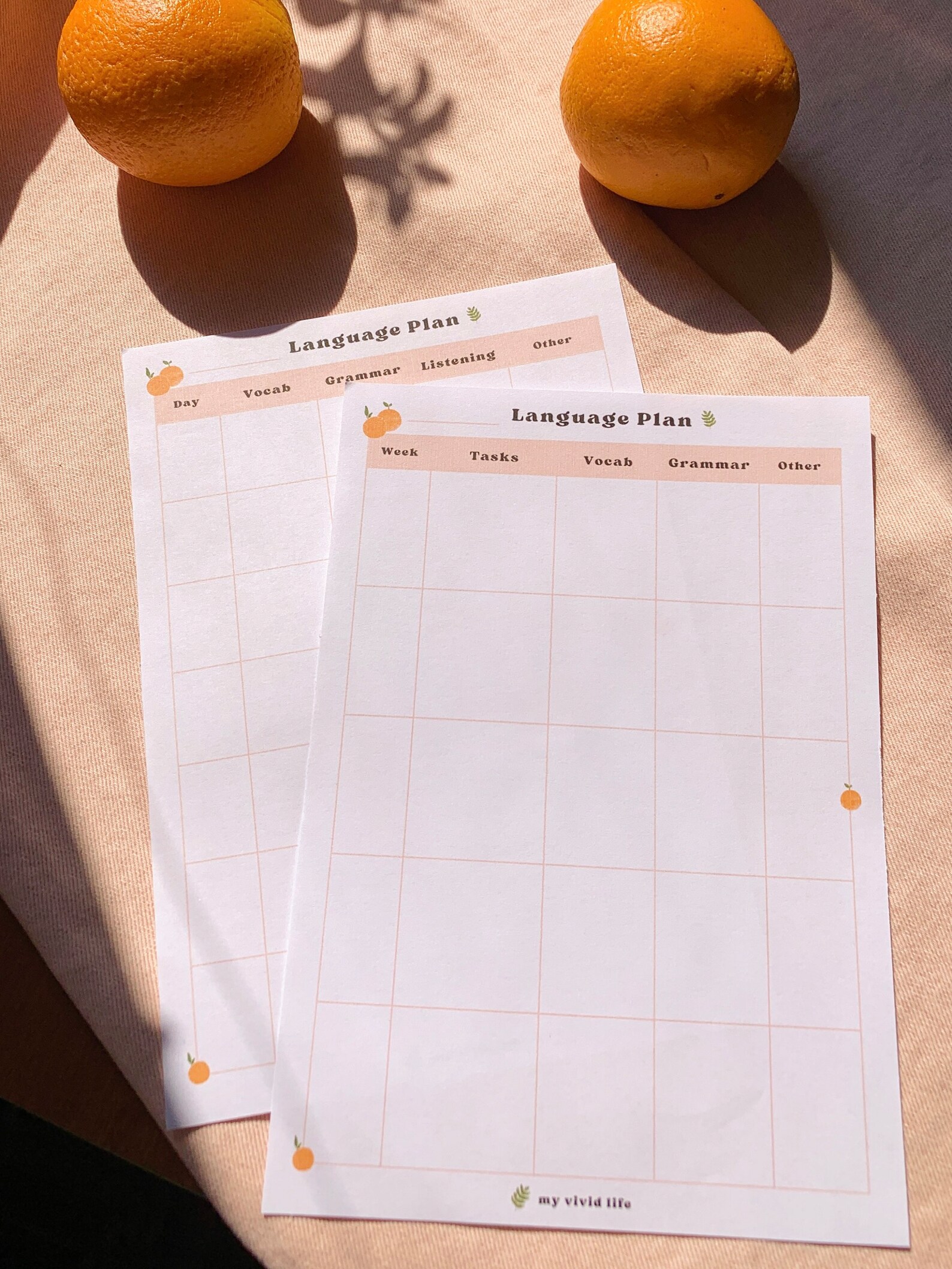 Language Plan Printable Study Planner Language Learning - Etsy