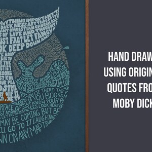 Printable Moby Dick Typography Poster Art With Quotes - Etsy