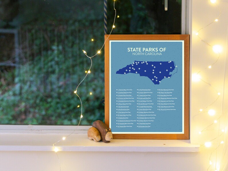 North Carolina State Parks Map Checklist | Printable Guide to All NC ...