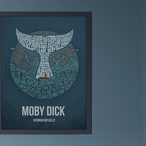 Printable Moby Dick Typography Poster Art With Quotes Printable Gift ...