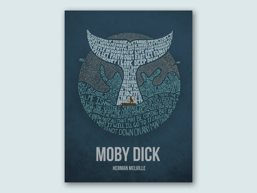 Printable Moby Dick Typography Poster Art With Quotes Printable Gift ...