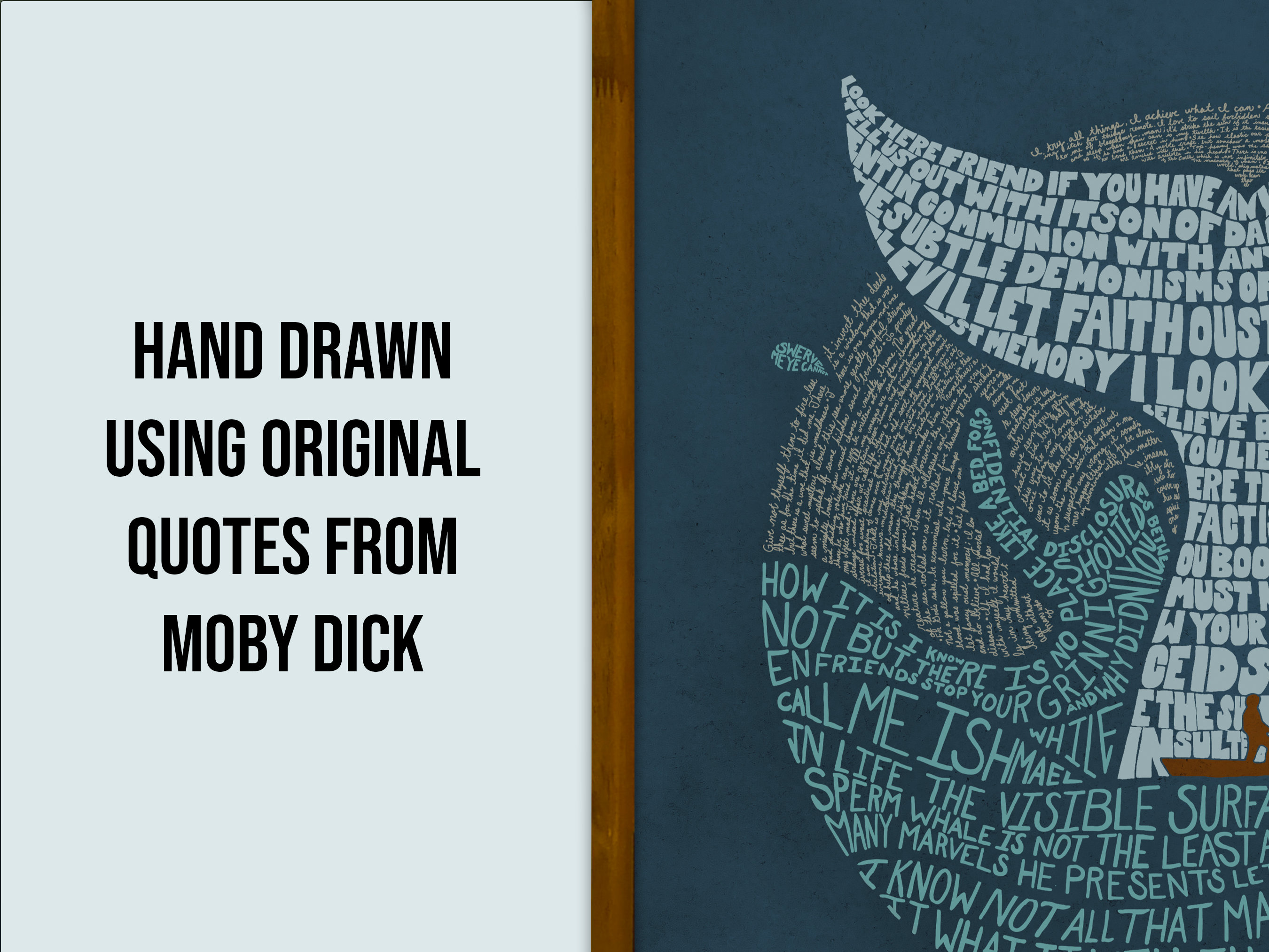 Printable Moby Dick Typography Poster Art With Quotes Printable Gift ...