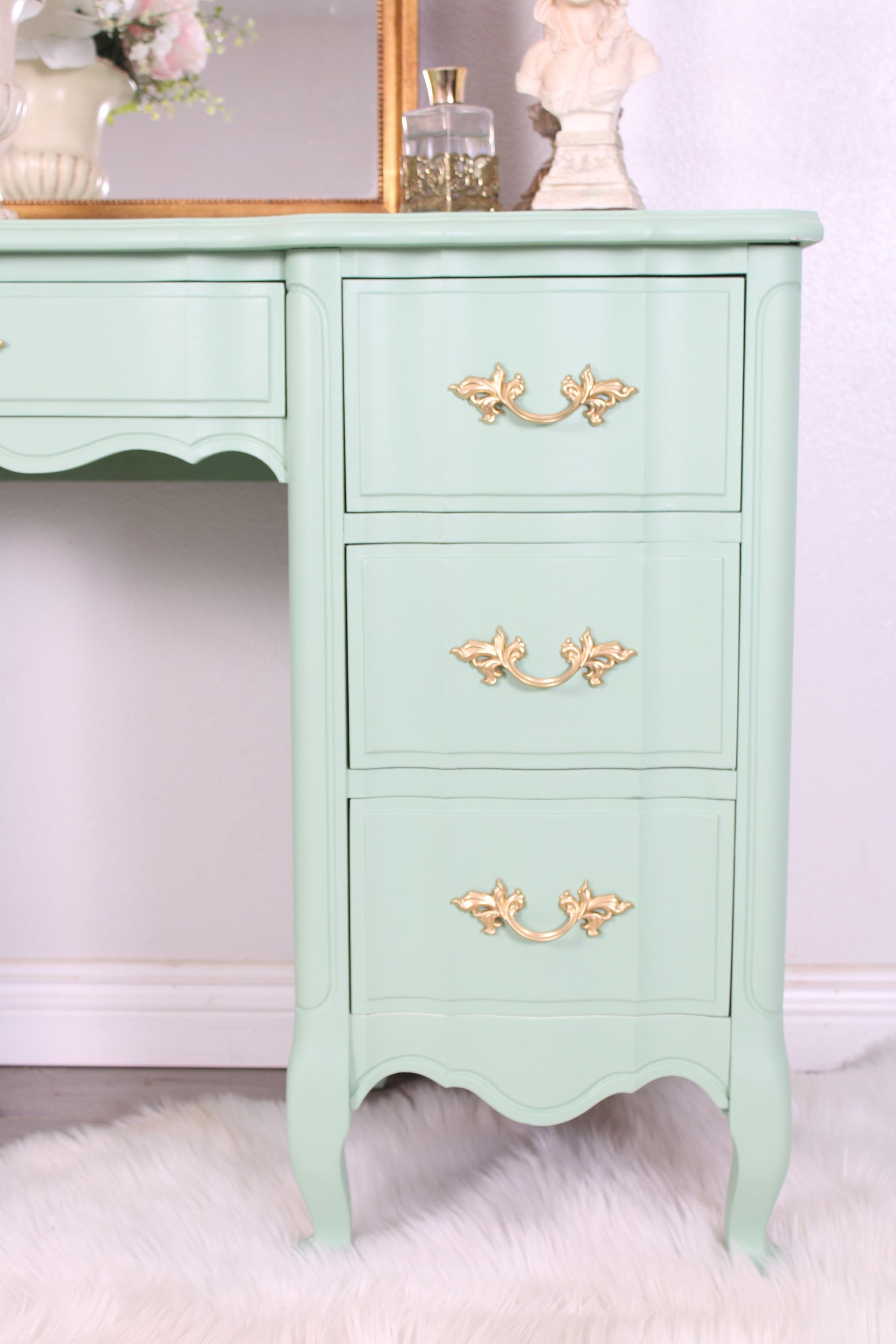 SOLD Vintage Vanity Desk Dressing Table - Etsy