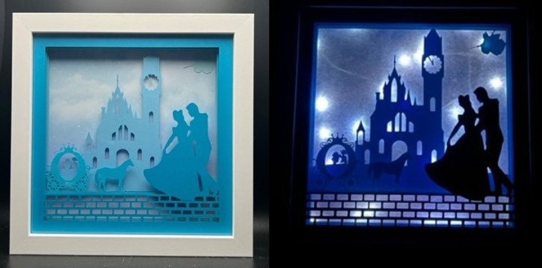 3D Shadow Box With Lights, Princess, Fairy Tale, Night Light, Child's ...