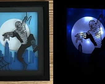 Shadow Box Spiderman - Etsy