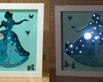 3D Shadow Box With Lights Princess Fairy Tale Princess - Etsy