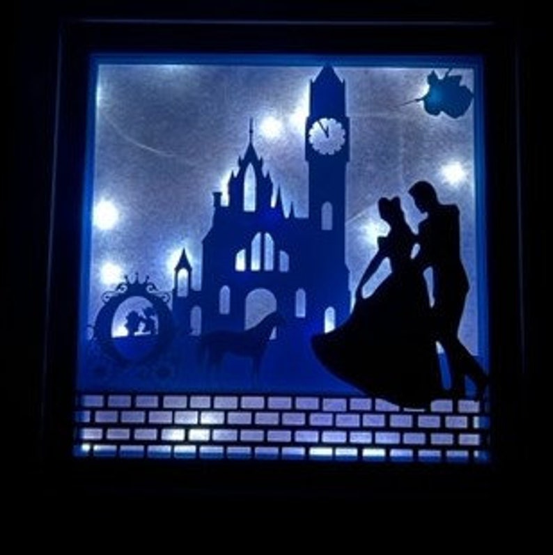 3D Shadow Box With Lights, Princess, Fairy Tale, Night Light, Child's ...