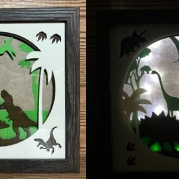 Dinosaur Shadow Box - Etsy