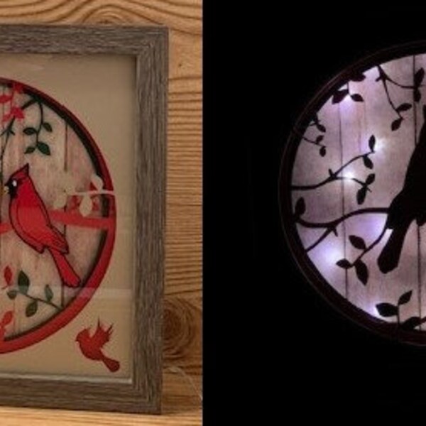 Cardinal Shadow Box - Etsy