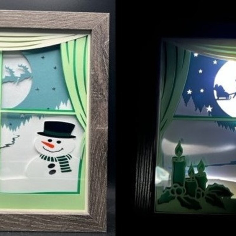 Snowman Shadow Box - Etsy