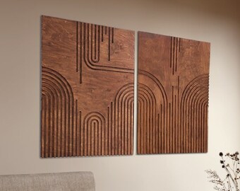 Geometric Wood Wall Panel - Etsy
