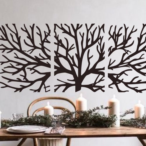 Tree Wall Decor Modern Wood Wall Art Large Wood Wall Decor Trees Tree ...