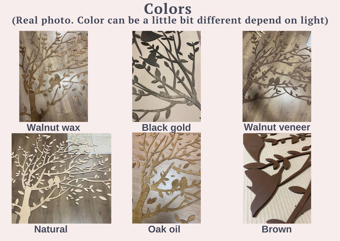 Family Tree With Photos Tree Wood Wall Art Large Family - Etsy