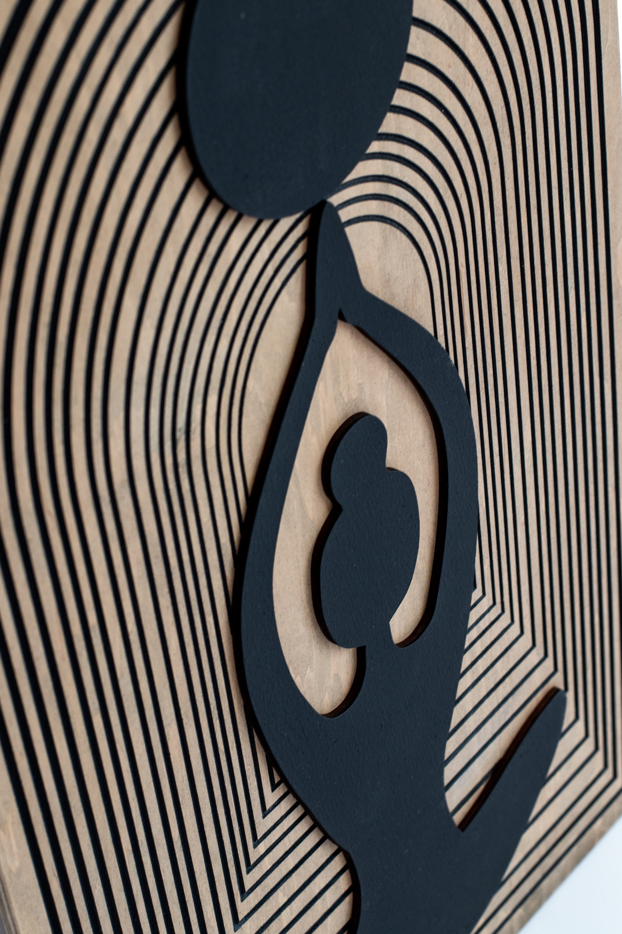Pilates Pose Wood Wall Art: Yoga Studio Decor | Abstract Yoga Figures ...