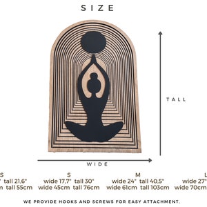 Pilates Pose Wood Wall Art: Yoga Studio Decor | Abstract Yoga Figures ...