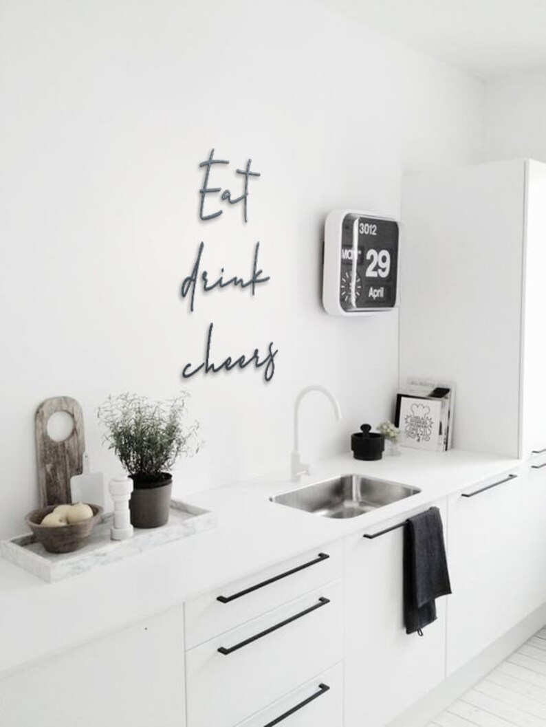 Wood Sign for Kitchen Walleat Drink Cheers Cheers Wood - Etsy