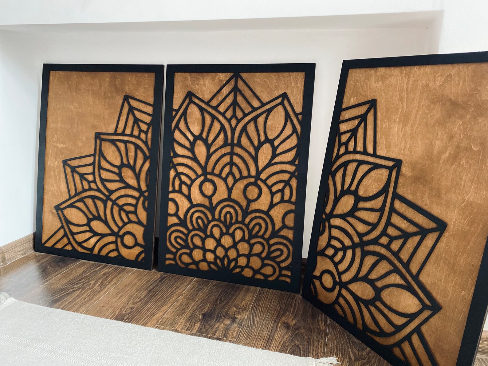 Mandala Wood Wall Art, Half Mandala Wall Art, Half Mandala Wood ...