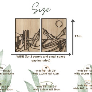 Aztec Wall Art Wood, Desert Mountain Wall Art Wood, Cactus Wall ...