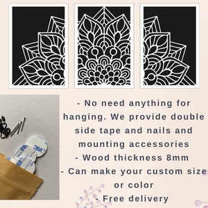 Mandala Wood Wall Art Half Mandala Wall Art Half Mandala - Etsy