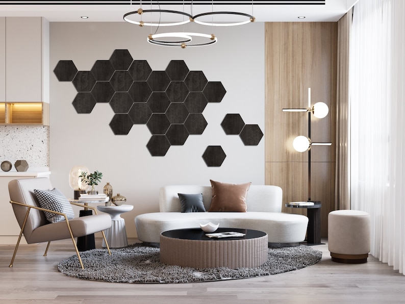 Hexagon Wall Panel Wood Wall Decor Panel Hexagon Wood Tile - Etsy
