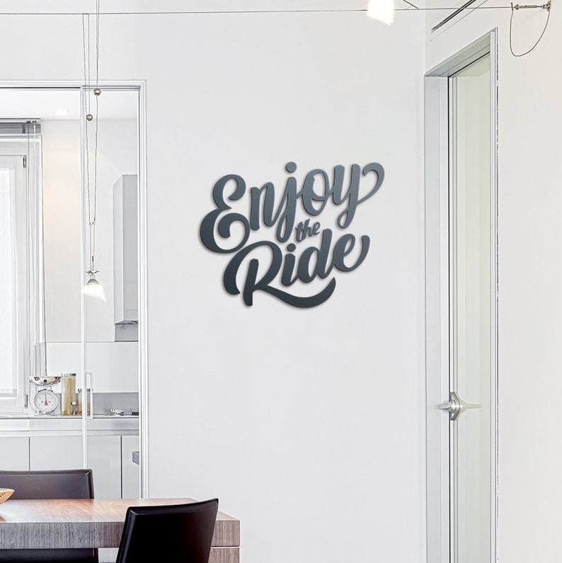 Enjoy the Ride Wood Sign: Laser Cut Positive Wall Decor - Etsy