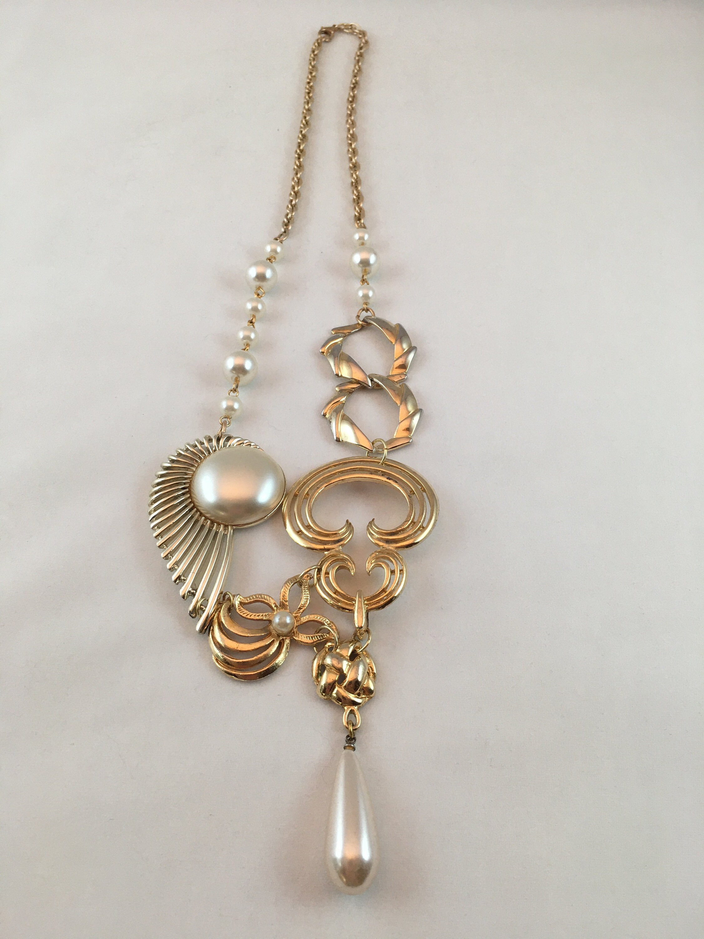 Repurposed Jewelry, Statement Necklace, Vintage Assemblage, One of a ...