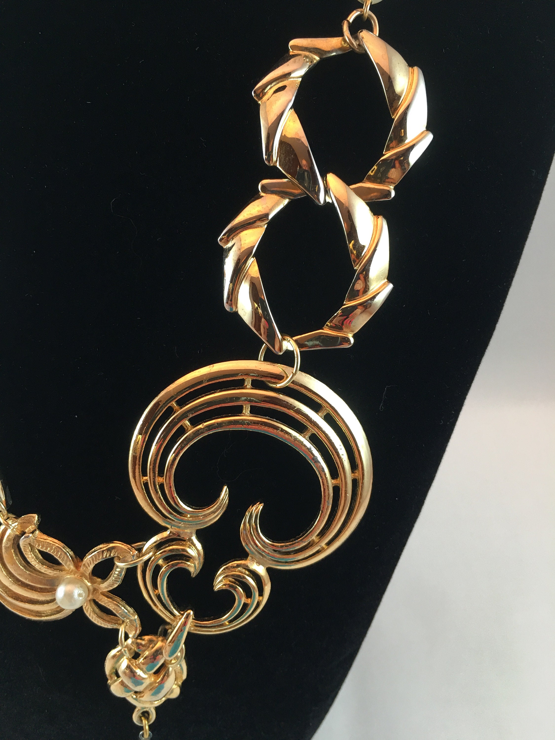 Repurposed Jewelry, Statement Necklace, Vintage Assemblage, One of a ...