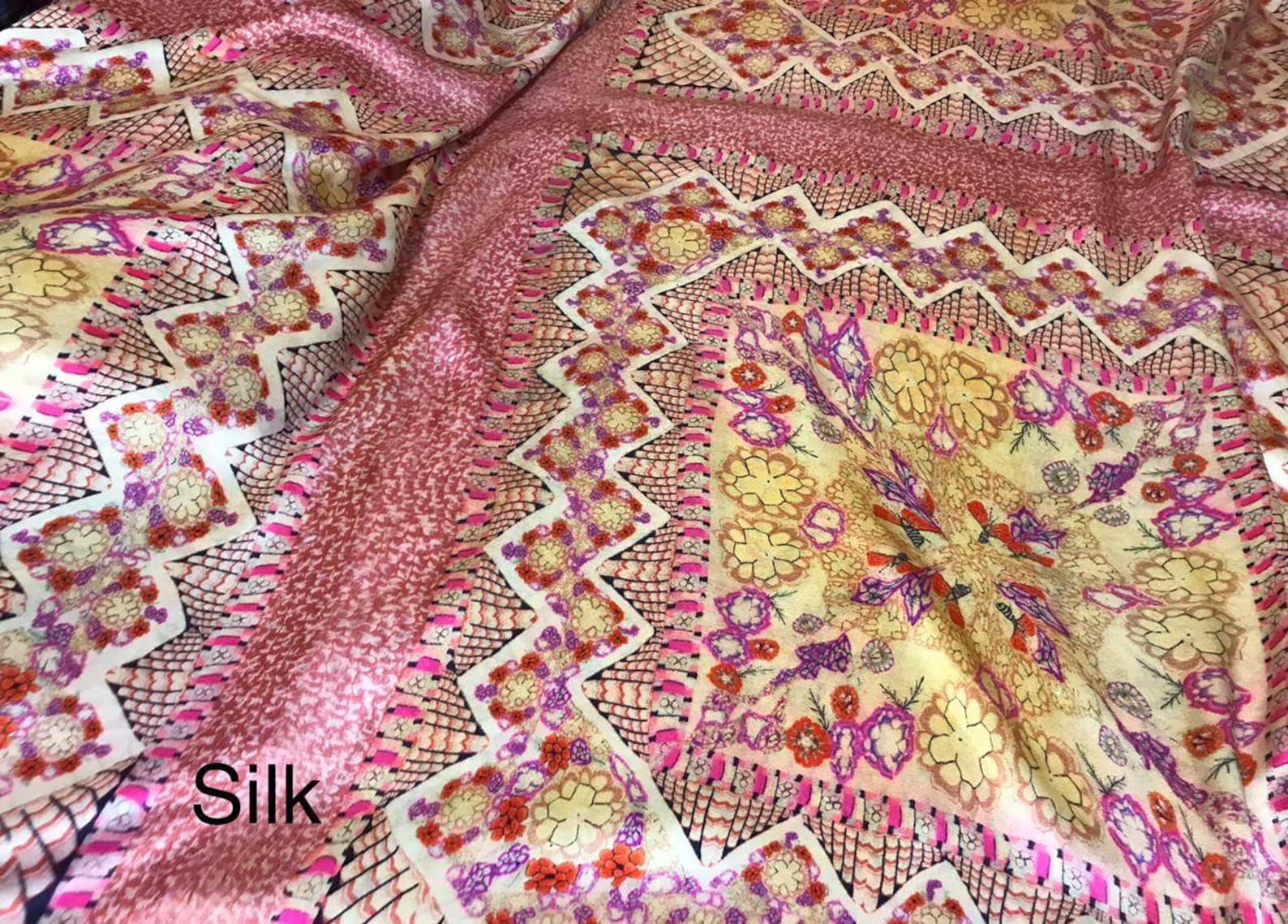 Tela de seda cortada a medida. Tejido de Jersey coordinado. | Etsy