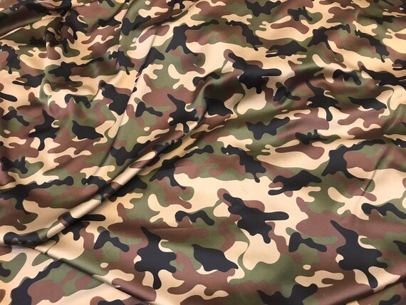 Camouflage fabric. Camo fabric. Camo fabric for dress. | Etsy