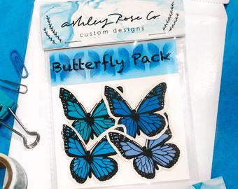 Colourful Butterfly Sticker Pack - Etsy UK