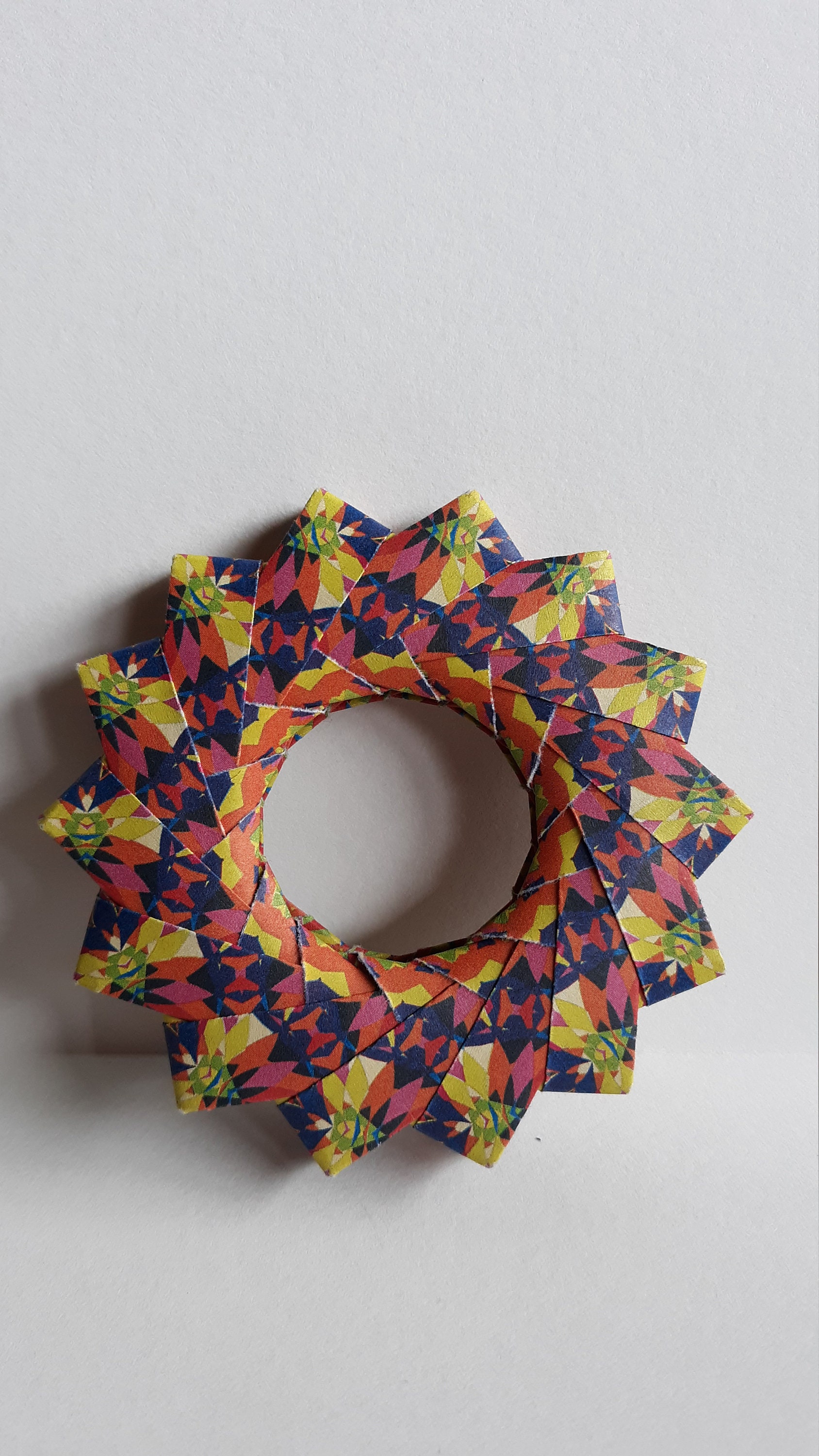 Origami Mette Ring Multi-coloured Kaleidoscope Pattern - Etsy