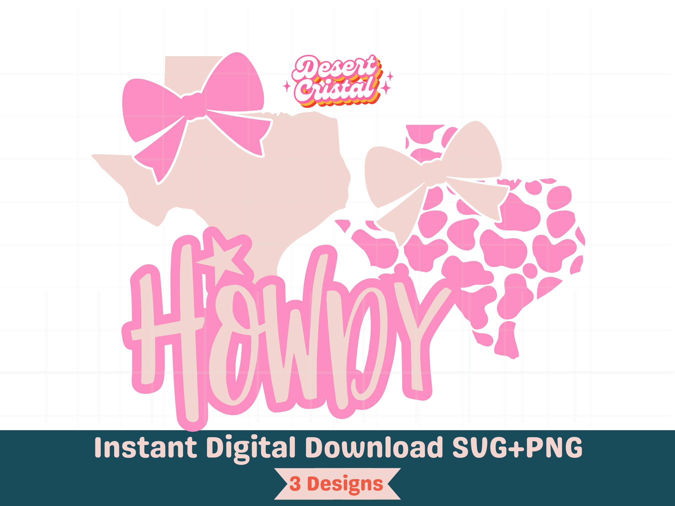Texas Coquette State Howdy Bundle_ SVG_ PNG_ for Silhouette and Cricut ...