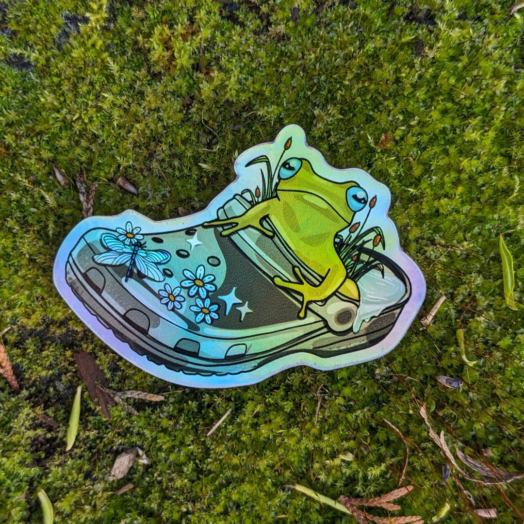 Holographic Croc Sticker - Etsy