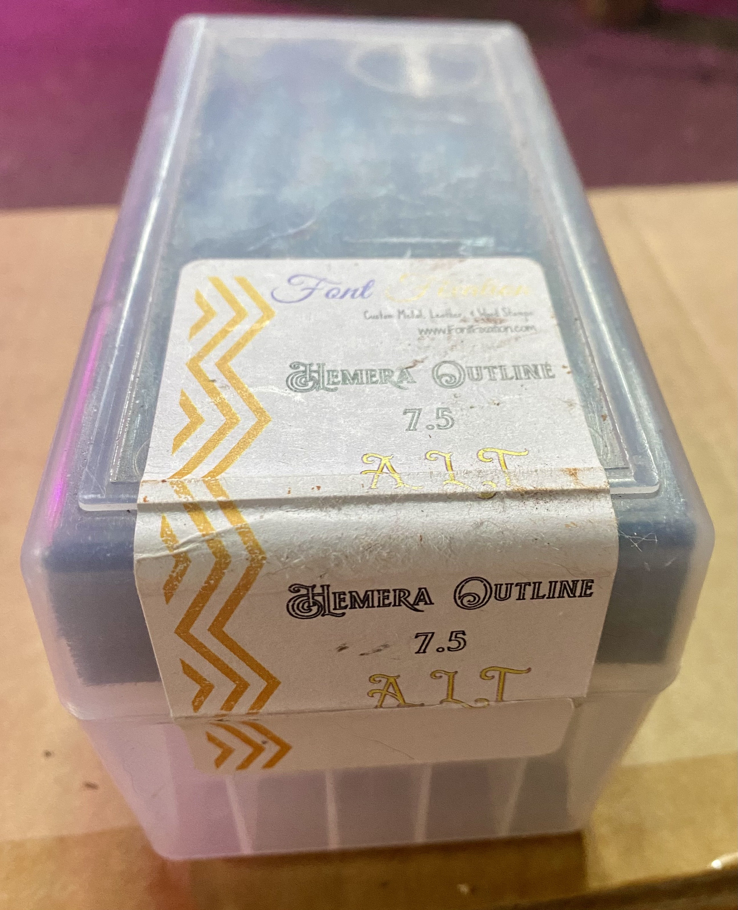 Used Font Fixation Hemera Outline Alternates 1 7.5 Metal Stamps-destash ...