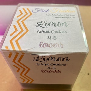 Used Font Fixation Limon Script Outline 4.5 Metal Stamps-destash - Etsy