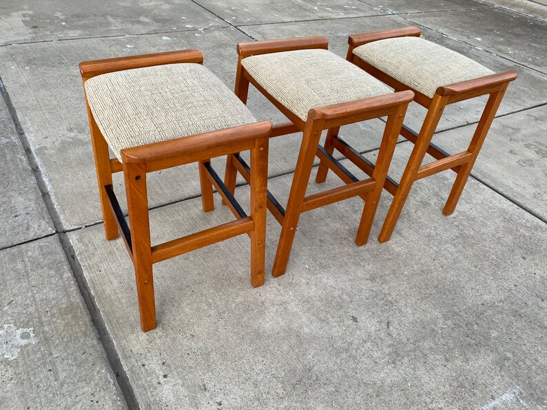 Danish Teak Bar Stools - Etsy
