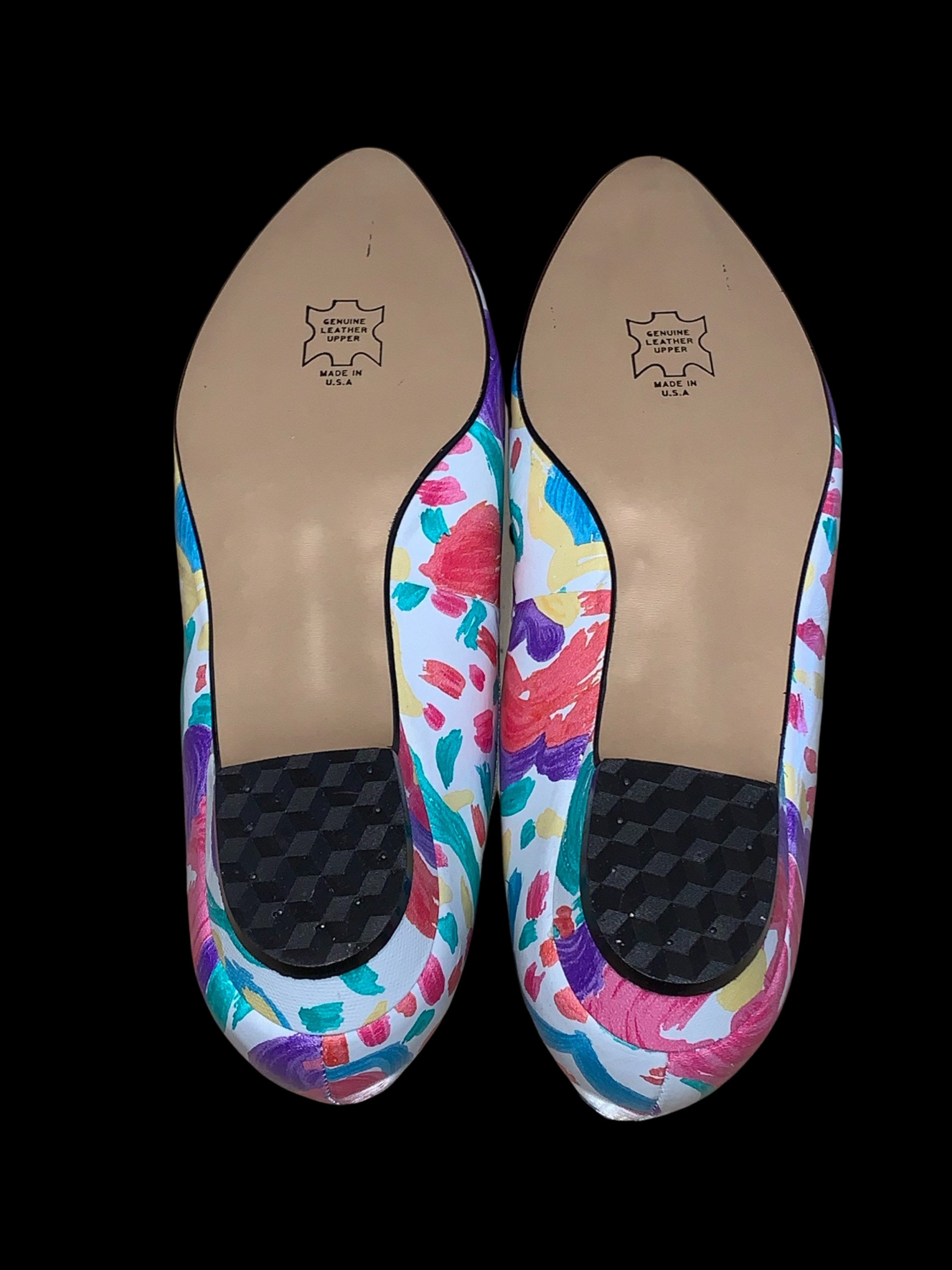 Vintage 1980s Johansen Floral Leather Flats - Etsy