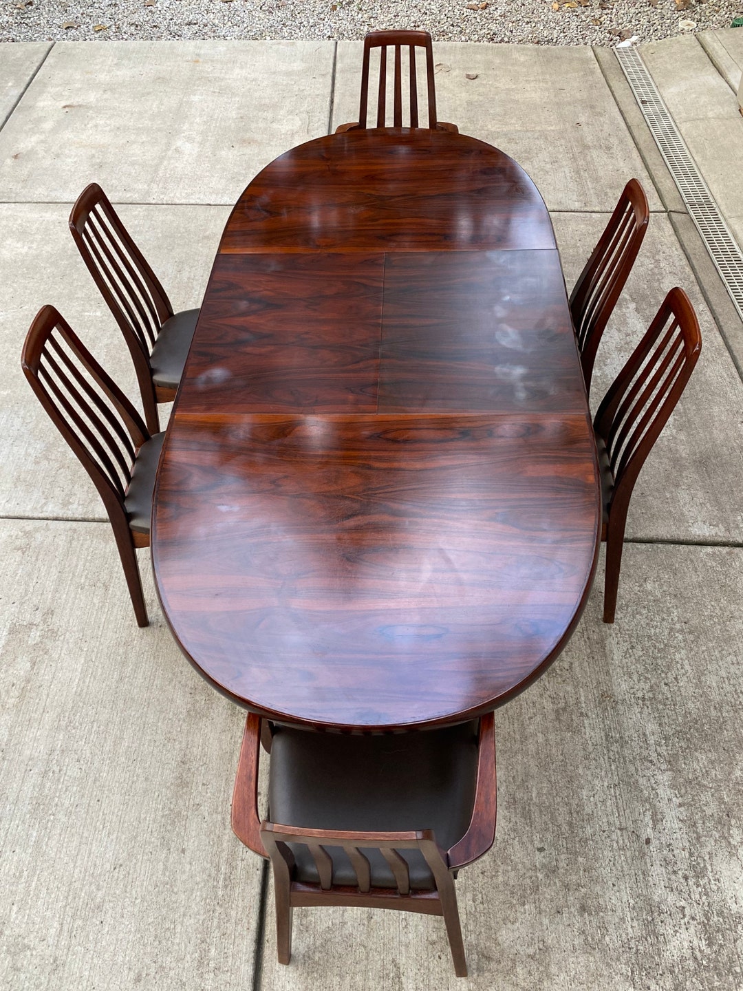 Rosewood Dining Table With Eva Chairs by Koefoed for Hornslet Denmark ...