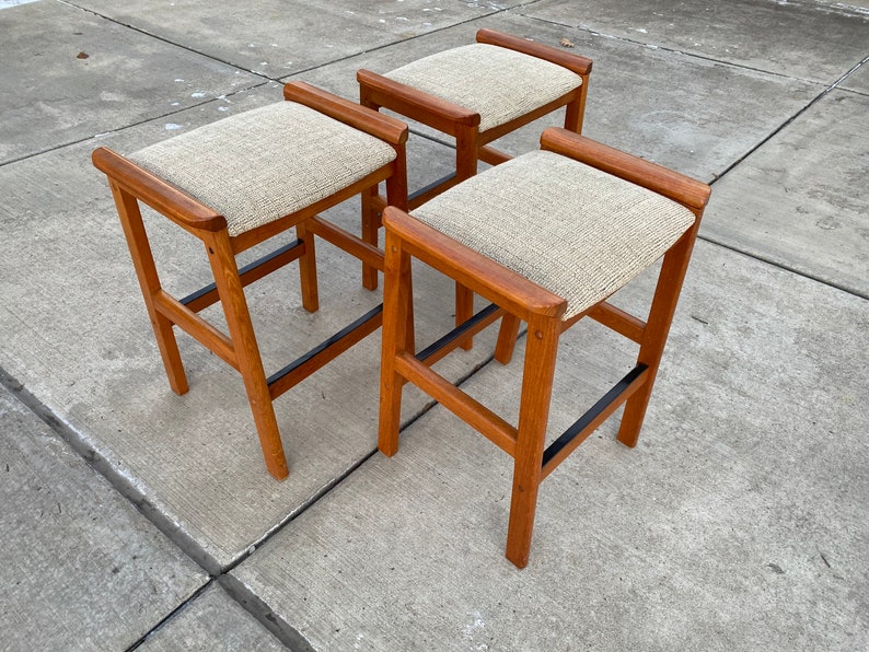 Danish Teak Bar Stools - Etsy