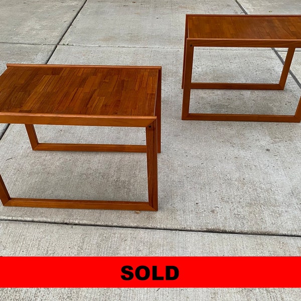 Teak Side Tables - Etsy
