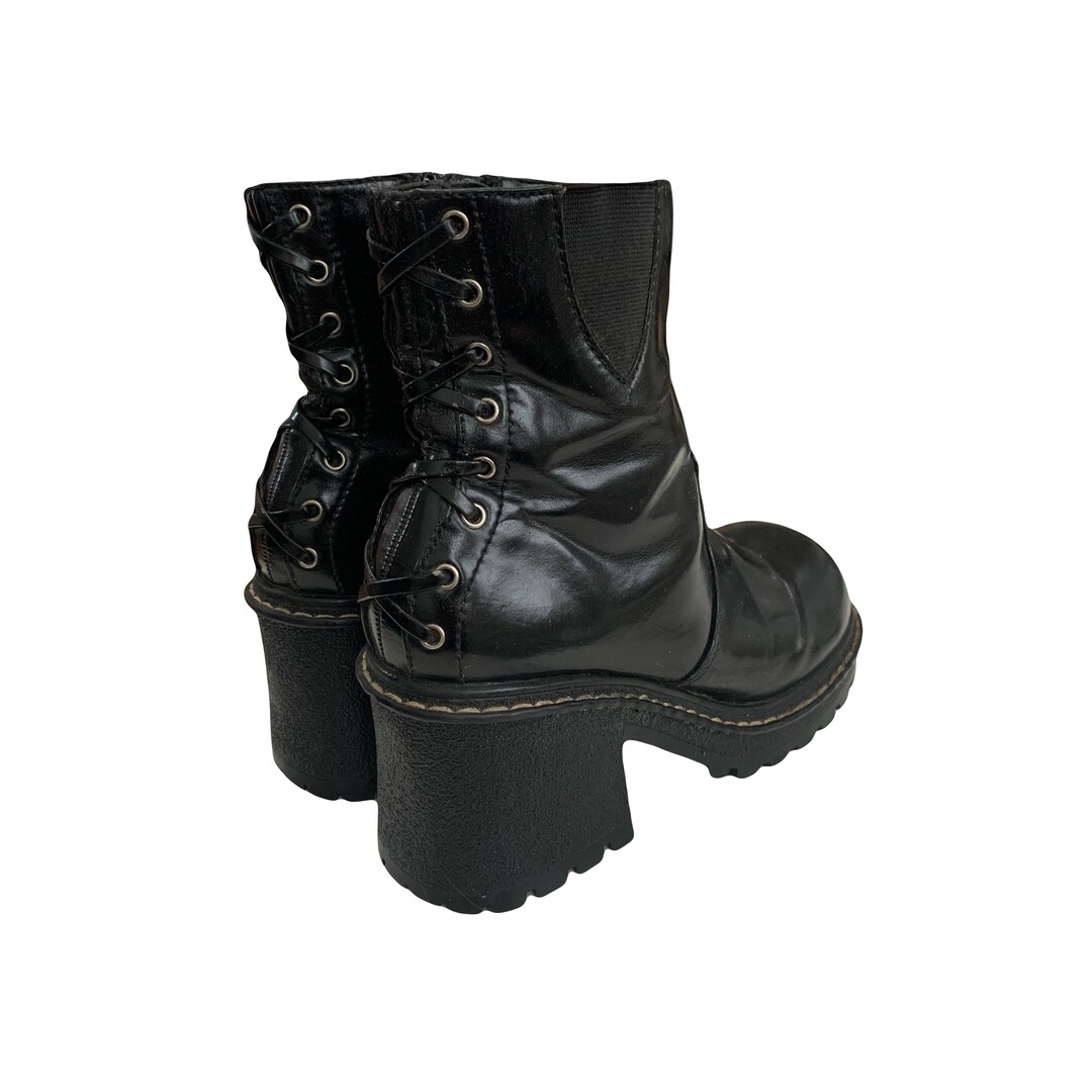 Vintage Lower East Side 90s/00s Platform Corset Boots US 8.5 - Etsy