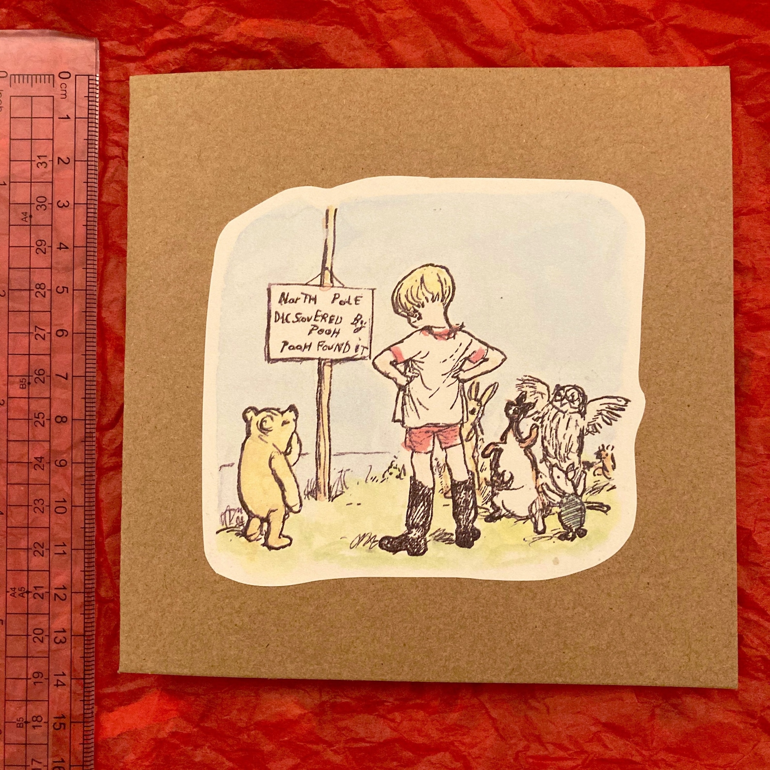 Winnie the Pooh Greeting Cards Large | Etsy