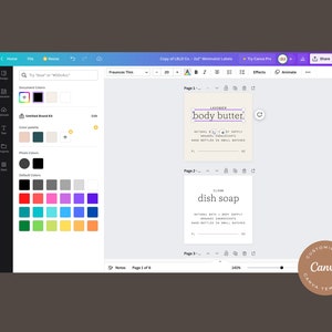 Editable Canva Label Template Printable Product Labels Skincare Labels ...
