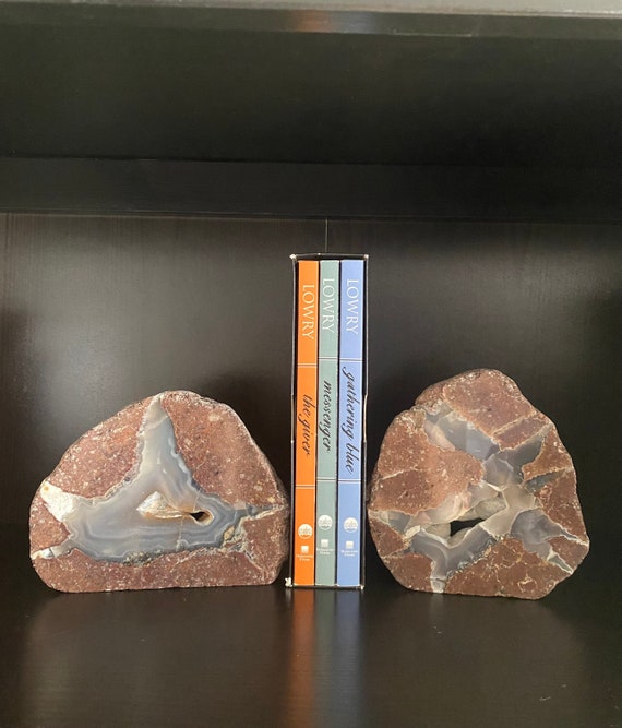 Natural Stone Geode Bookends / Decor | Etsy