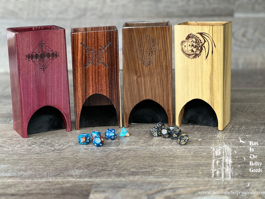 Handmade Hardwood Dice Tower With Custom Engraving - Etsy