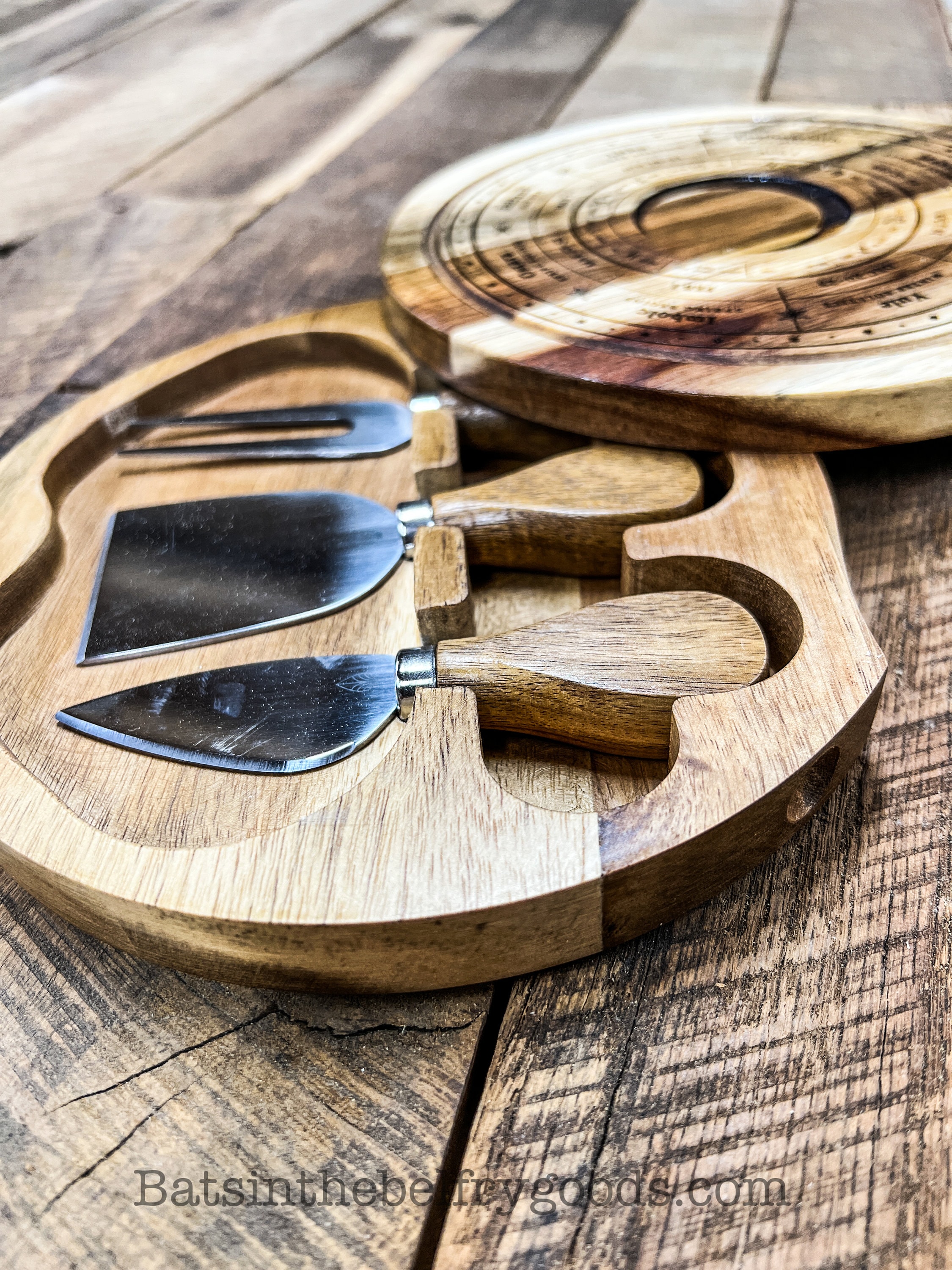 Wheel of the Year Engraved Cheese Board With Utensils - Etsy