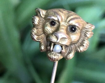 Lion Head Pin - Etsy