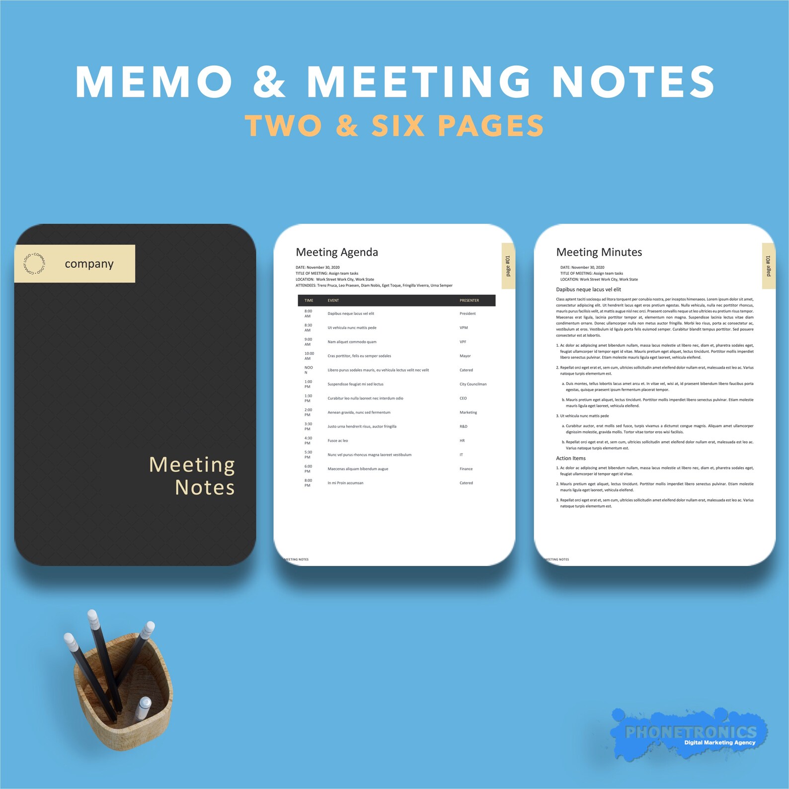 Business Communication Pack 10 in 1 Template| Royal Gold| Brochure ...