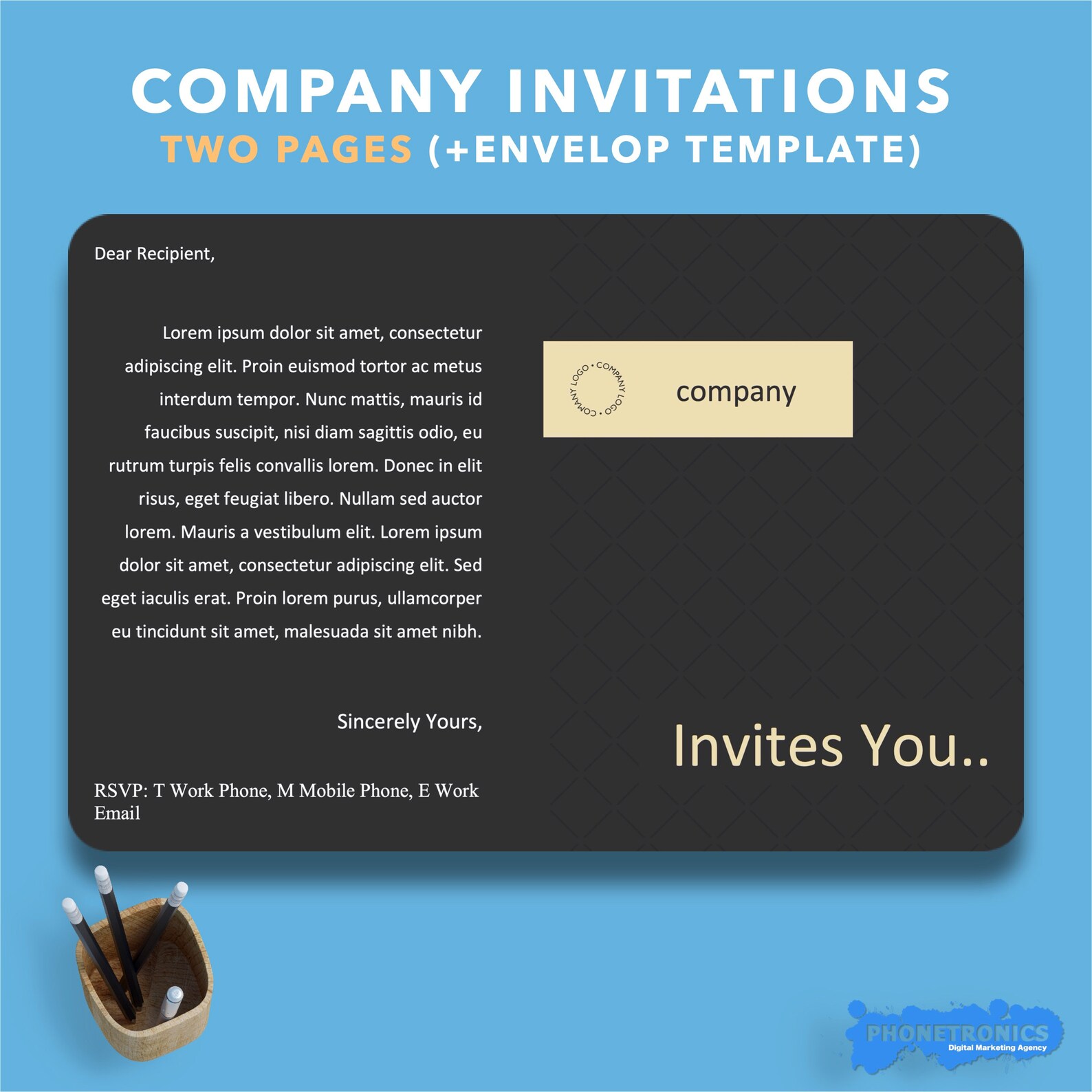 Business Communication Pack 10 in 1 Template| Royal Gold| Brochure ...